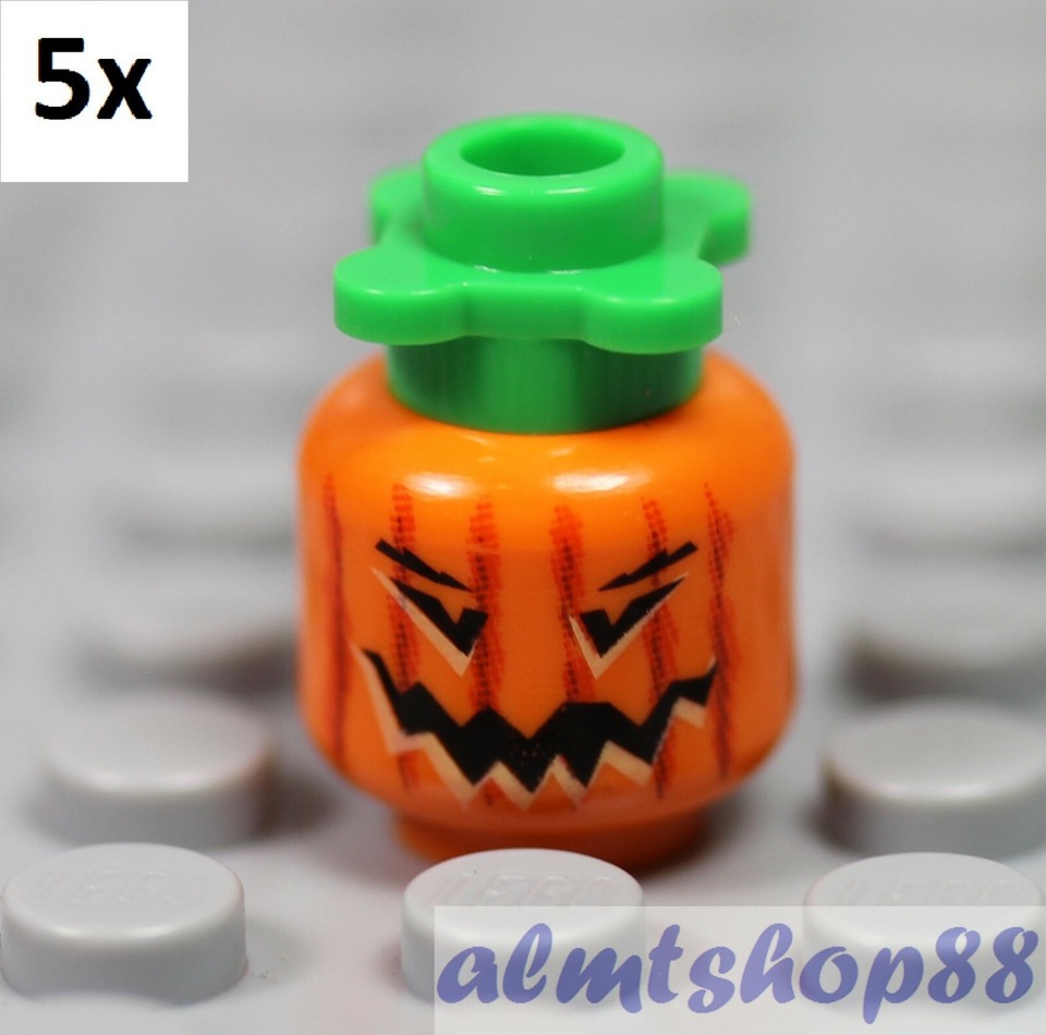 LEGO - Jack O' Lantern Pumpkin Heads - Minifigure Faces Halloween Patch ...
