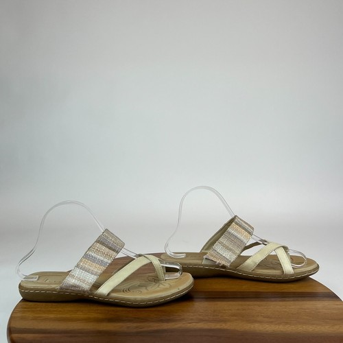 Womens Born BOC Toe Loop Strappy Comfort Slides Sandals Size 7 M EUC | eBay