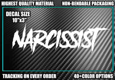 NARCISSIST 10" Vinyl Decal Sticker JDM Car Diesel Truck Turbo Boost ...