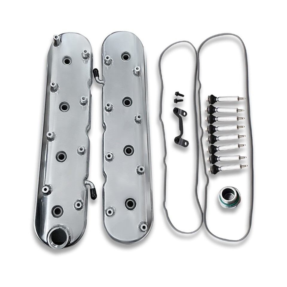 For GM LS LS1 LS2 LS3 Polished Aluminum Tall Valve Covers with Coil ...