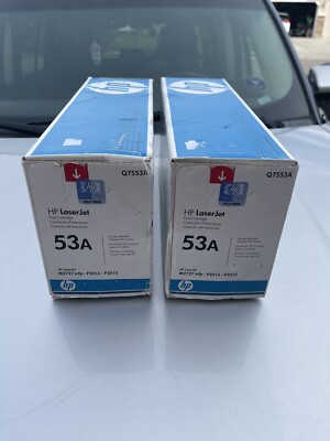 2 NEW Genuine HP Laserjet 53X - Q7553X, 53A - Q7553A High Volume Toner ...