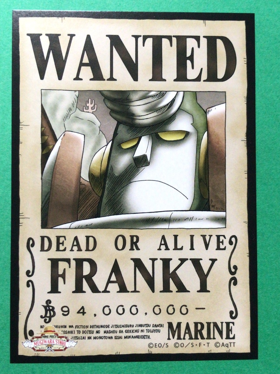 One Piece Franky Wanted Poster