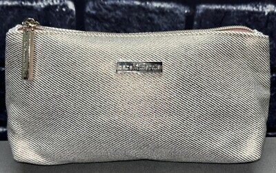 bareMinerals Striped Logo Lined ZIP Travel Case Makeup Bag New Without ...
