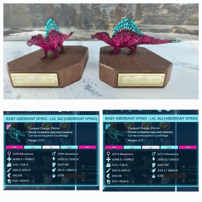 Ark Asa PVE Official Pair Baby Spino Aberrant Visual CC Top Status PC/Ps5/Xbox | eBay