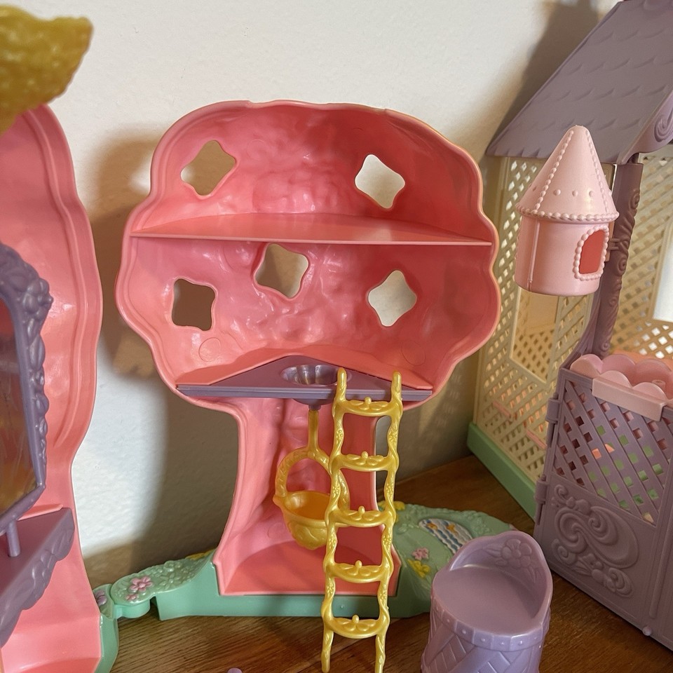 Vtg 80s Lady Lovely Locks Lot, 4 Dolls, 37 Pixietails, Salon, Treehouse ...