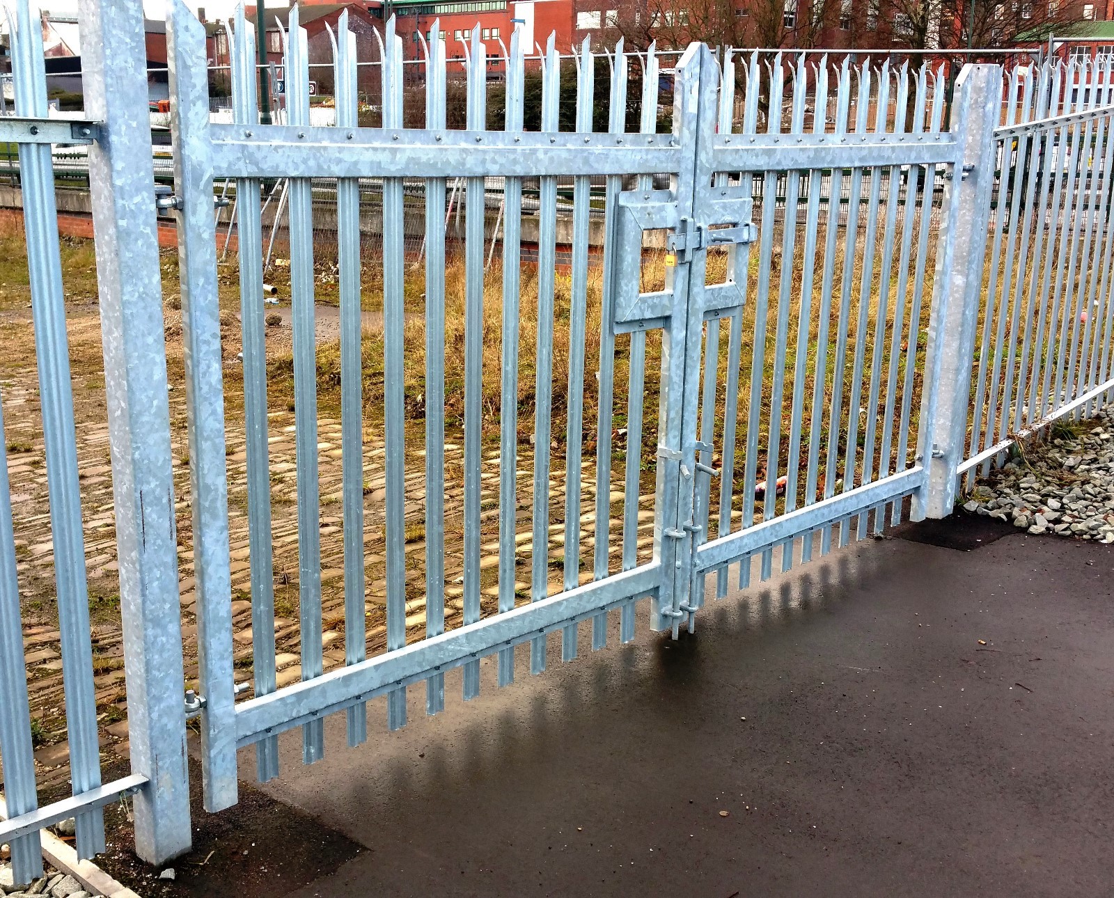 Palisade Gate Double Leaf Gate 2.4m High x 4.0m Galvanised | eBay UK