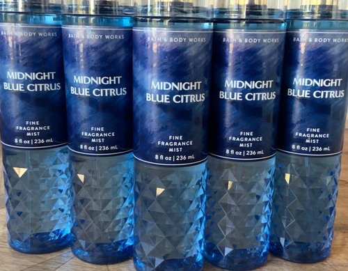 5 (FIVE) MIDNIGHT BLUE CITRUS 8oz FINE FRAGRANCE MIST Bath and & Body ...
