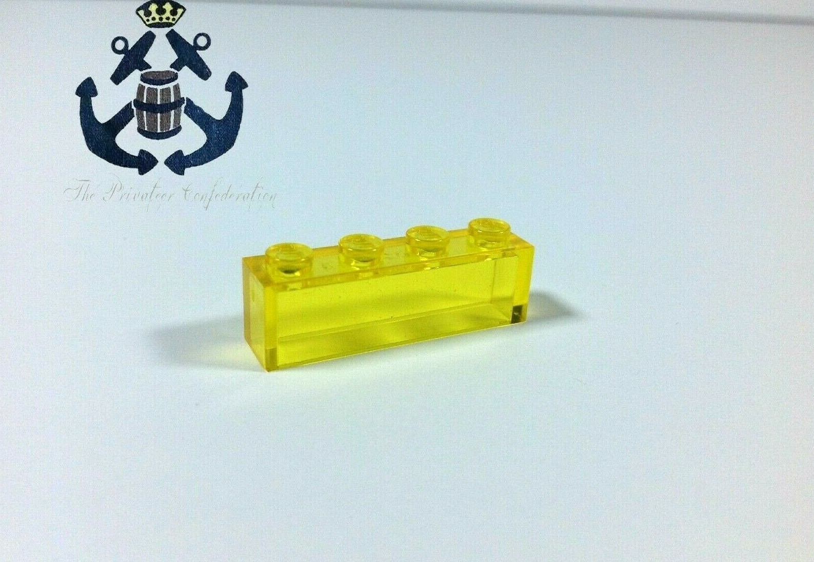 LEGO Vintage Classic Space Trans-Yellow Brick 1 x 4 without Bottom ...