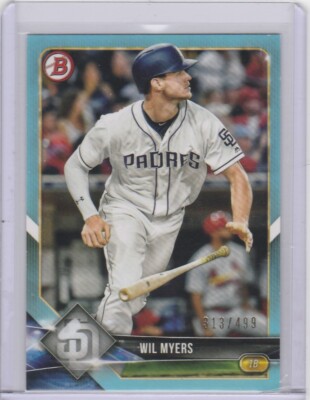 Wil Myers 2018 Bowman Paper #27 Sky Blue Parallel 313/499 San Diego ...