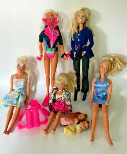 Vintage Lot of 5 Ocean Friends Barbie Scuba Diver Brittany, +3 Barbie ...