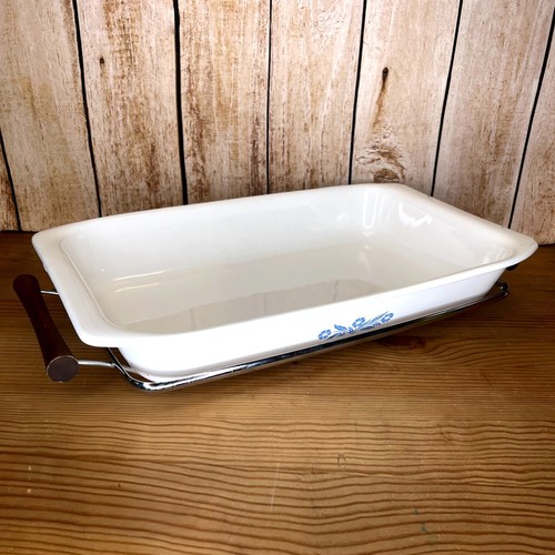 Vintage Corning Ware Cornflower Blue 17" Rectangular Roaster with Metal ...