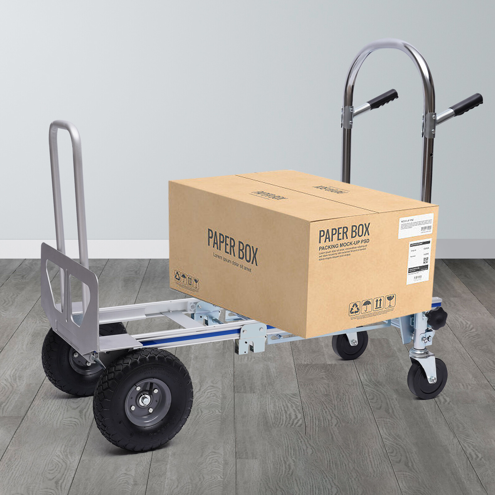 Aluminum Folding Hand Truck Dolly Cart w/ Wheels Luggage Cart Trolley ...