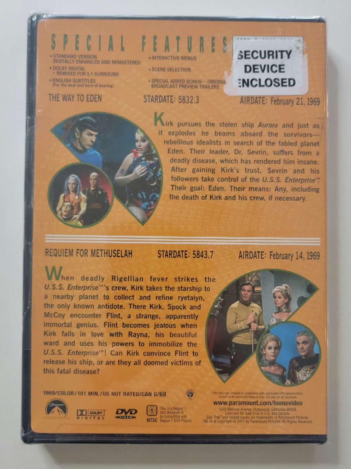 Star Trek - Volume 38 (Episodes 75 76) (DVD, 2001, Sensormatic) for ...