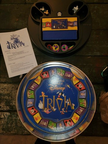Vintage 1999 Disney Trivia Game Mattel Inc., Mickey Mouse Themed Tin ...