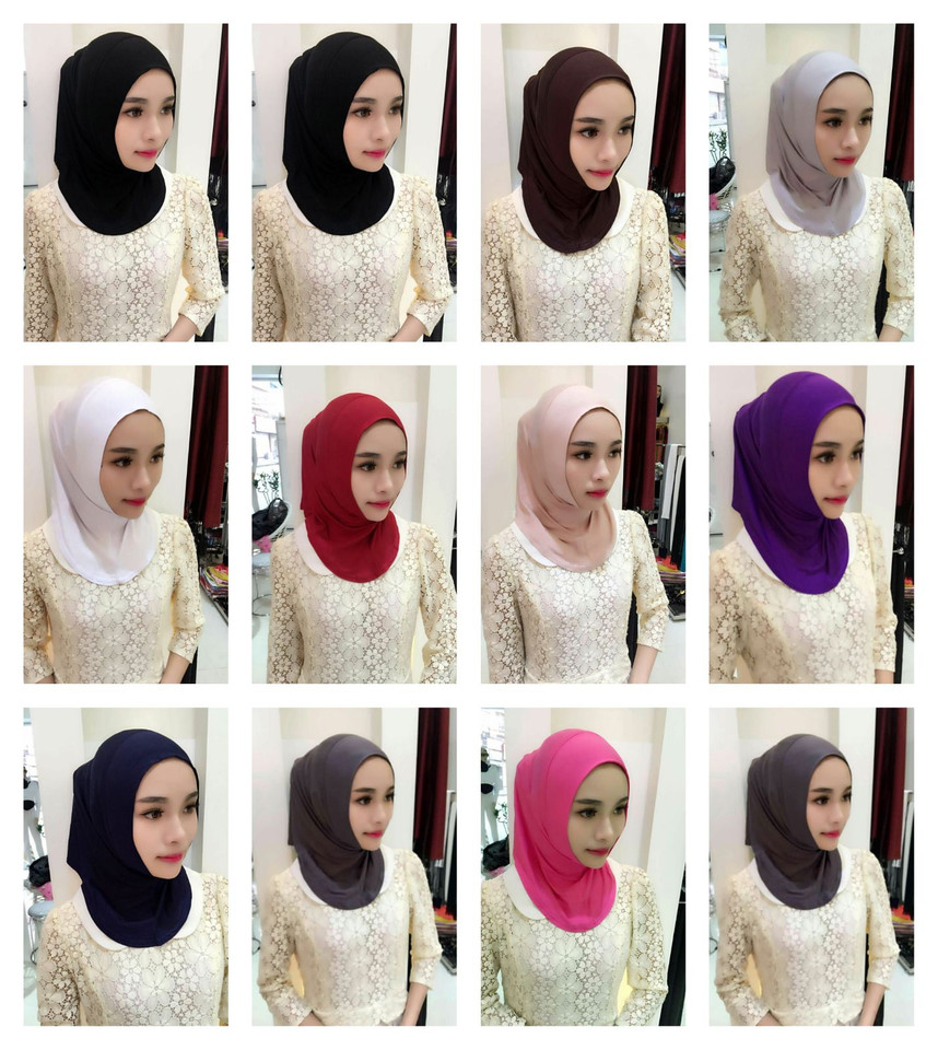 Cotton Muslim Inner Hijab Caps Islamic Underscarf Arab Ninja Hats ...