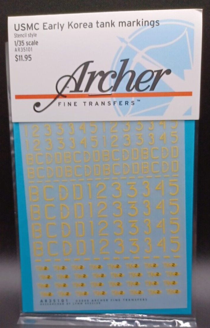 Archer | No. AR35101 | 1:35 USMC Early Korea Tank Markings Transfers | eBay