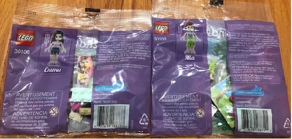 Lego 30106 Friends Emma's Ice Cream Stand+Lego Mia's 30108 Summer ...