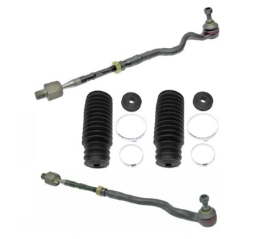 Tie Rod Assembly L+R Rods + Steering Rack Boots Kit OEM for BMW E46 M3 ...