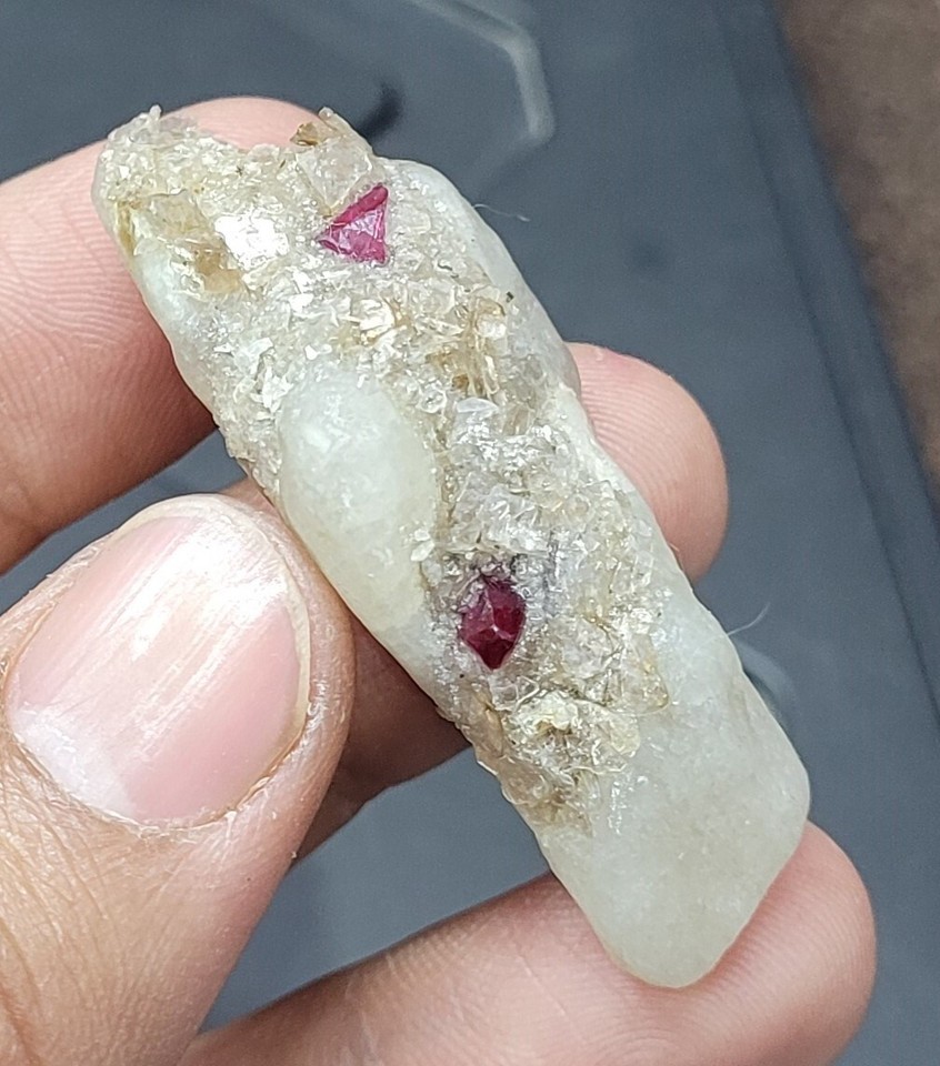 93.20 Ct Natural Ruby Rough Crystal in Calcite Mica Ruby Mineral Rough Gemstone | eBay