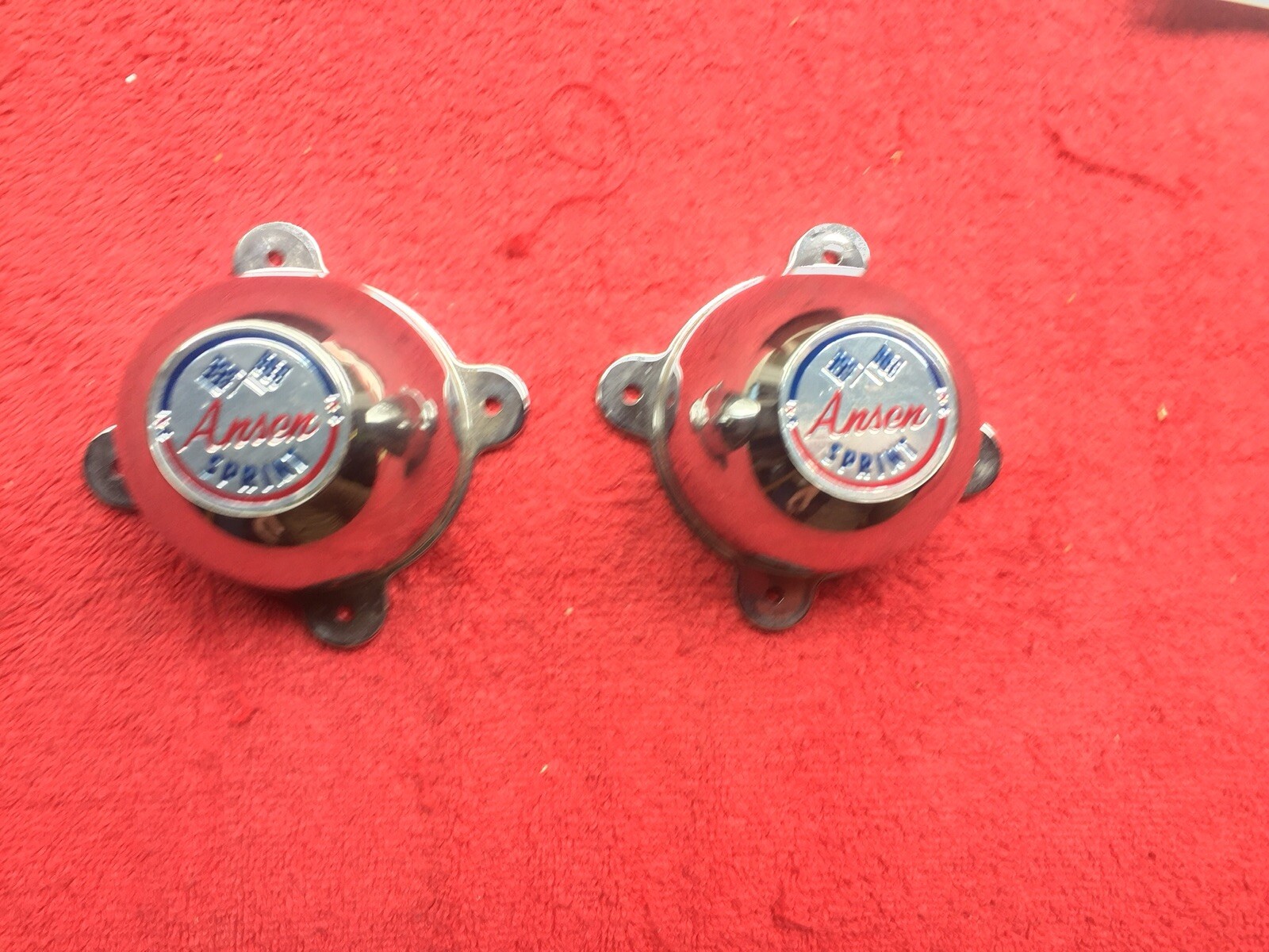 Vintage Ansen Sprint Mag Wheel Center Caps in Original Box Pair Hot Rod ...
