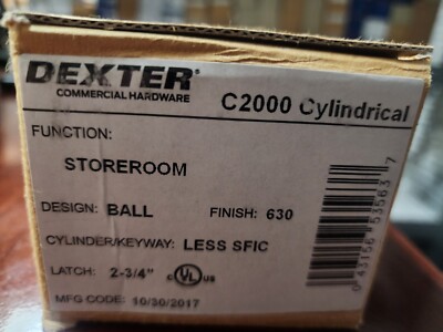 Dexter C2000 Cylindrical Storeroom Door Lever Lock Set Keyed 2399 | eBay