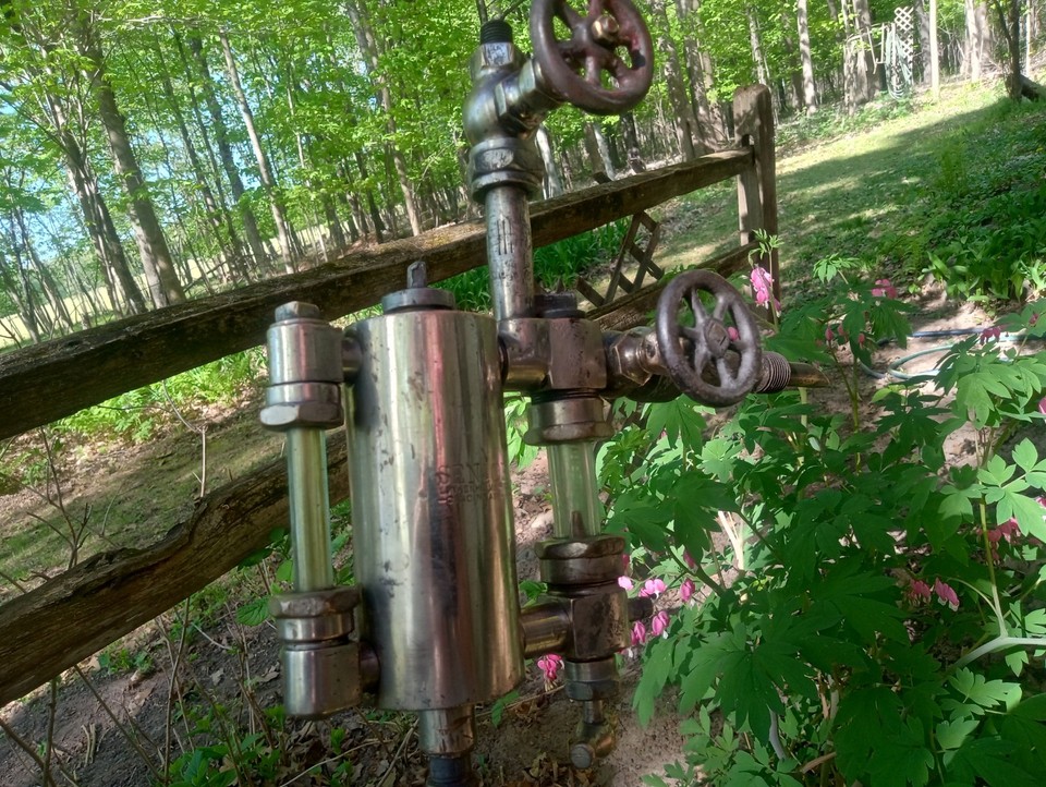 Rare Lunkenheimer Senior Nickel Plated Brass Glass Steam Engine Oiler ...