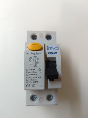 BG British General CUR6330 63A 30mA RCD British General Version | eBay UK