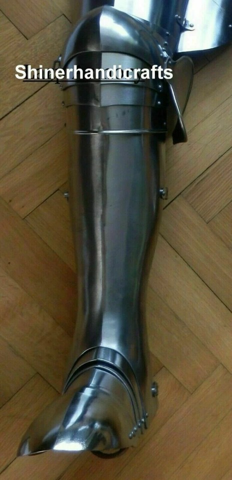 Medieval Steel Full Leg Armor Set with shoes Renaissance Armor Leg ...