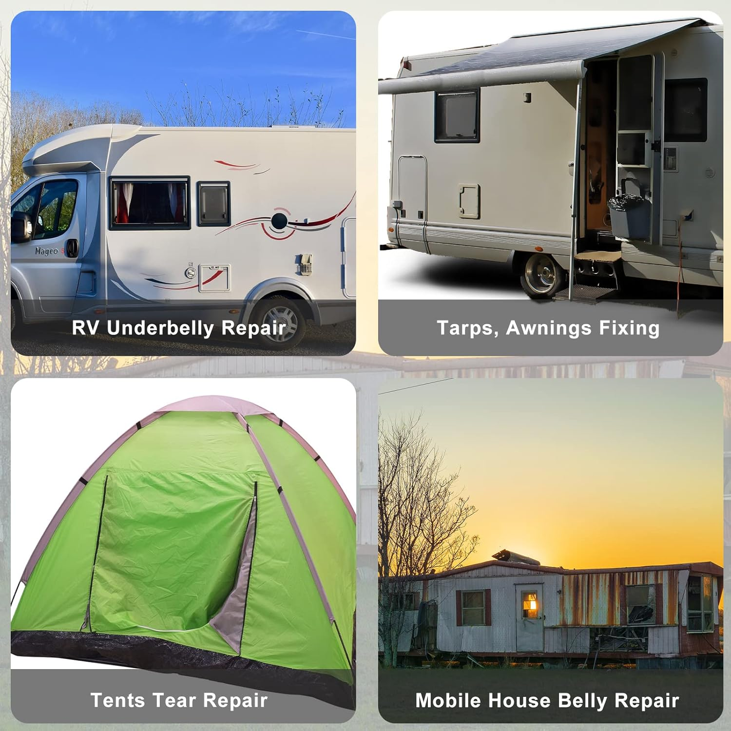 RV Underbelly Material RV Underbelly Tape Mobile Home Underbelly Thick Tape Camp | eBay