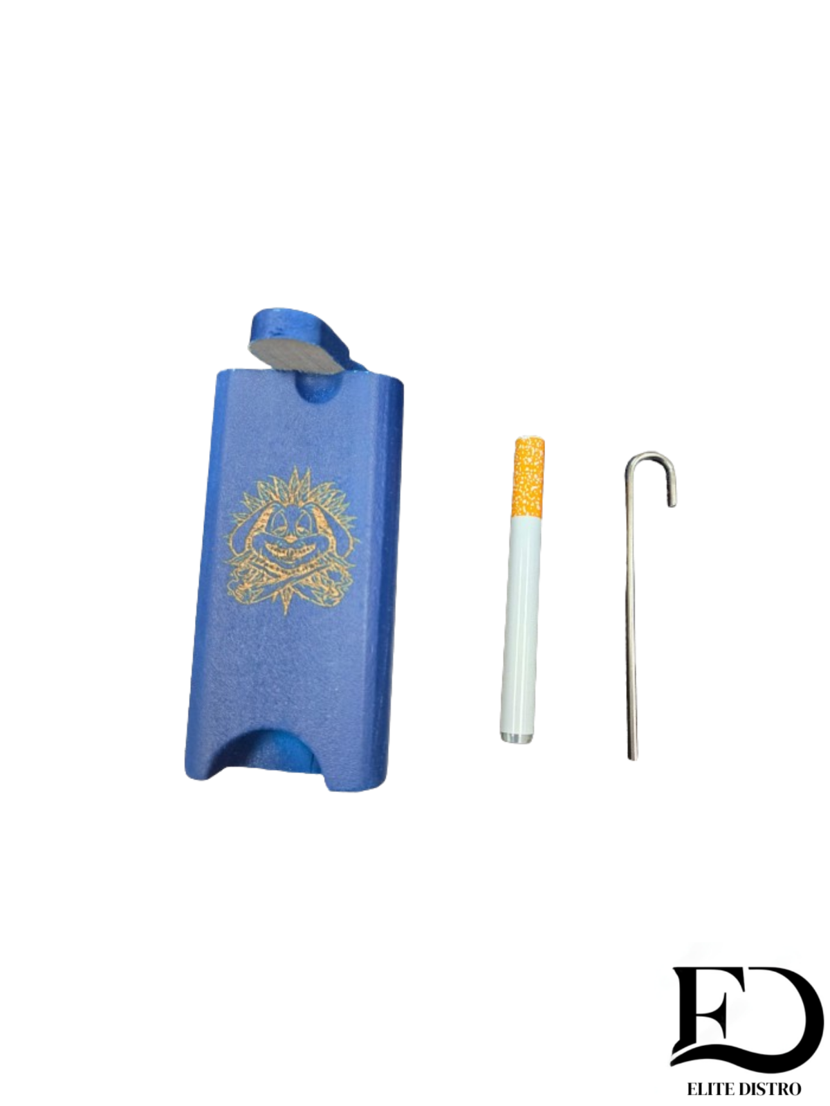 3 pc - Dugout One hitter - Smoking set - w/wooden Box , Straw & Hook ...