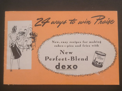 Dexo Shortening 15 Page Recipe Booklet | eBay