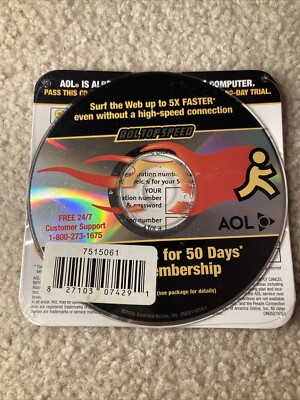AOL America Online Vintage CD Disc - New Sealed - Top Speed | eBay