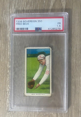 1909-11 T206 Fred BECK SOVEREIGN PSA 1.5 BOSTON NATIONAL | eBay