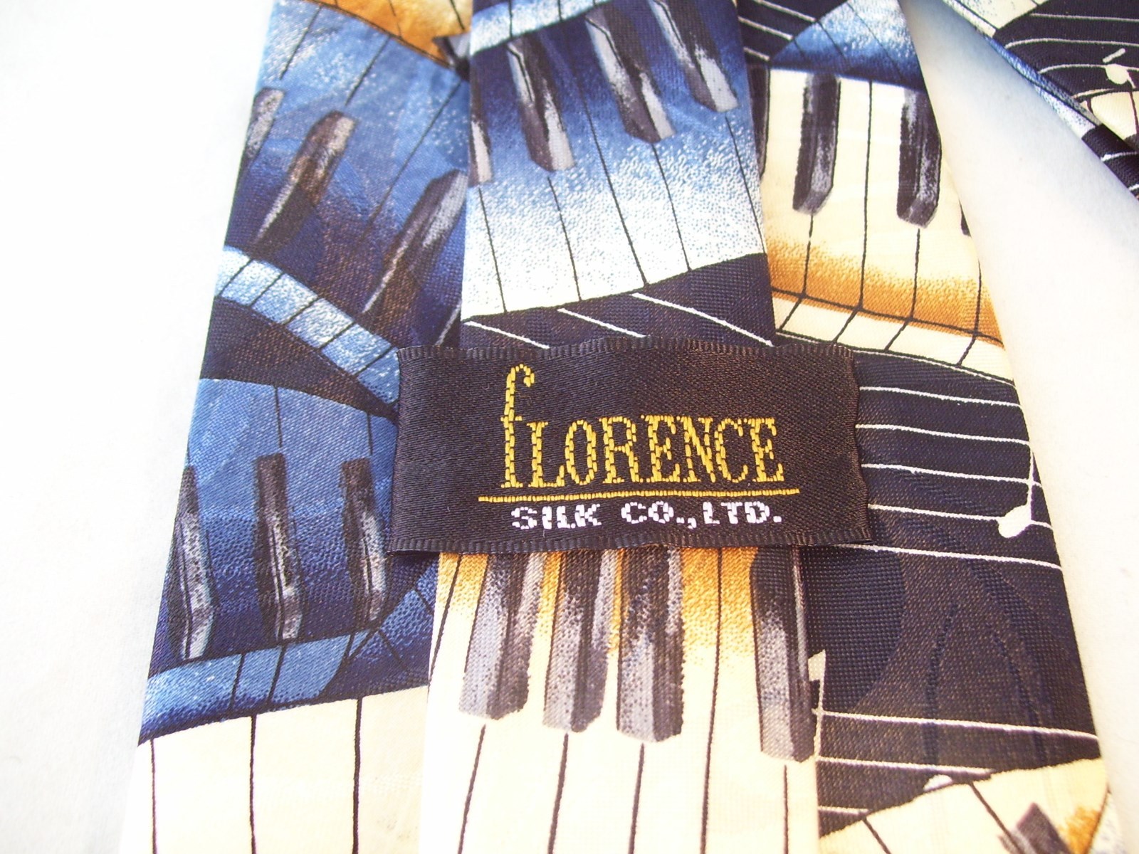 Florence Piano Keyboard Tie Men's Poly Necktie Sax Mu… - Gem