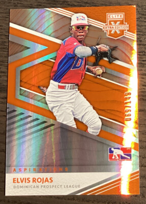 2020 Panini Elite Extra Edition Elvis Rojas #197 Aspirations Orange ...