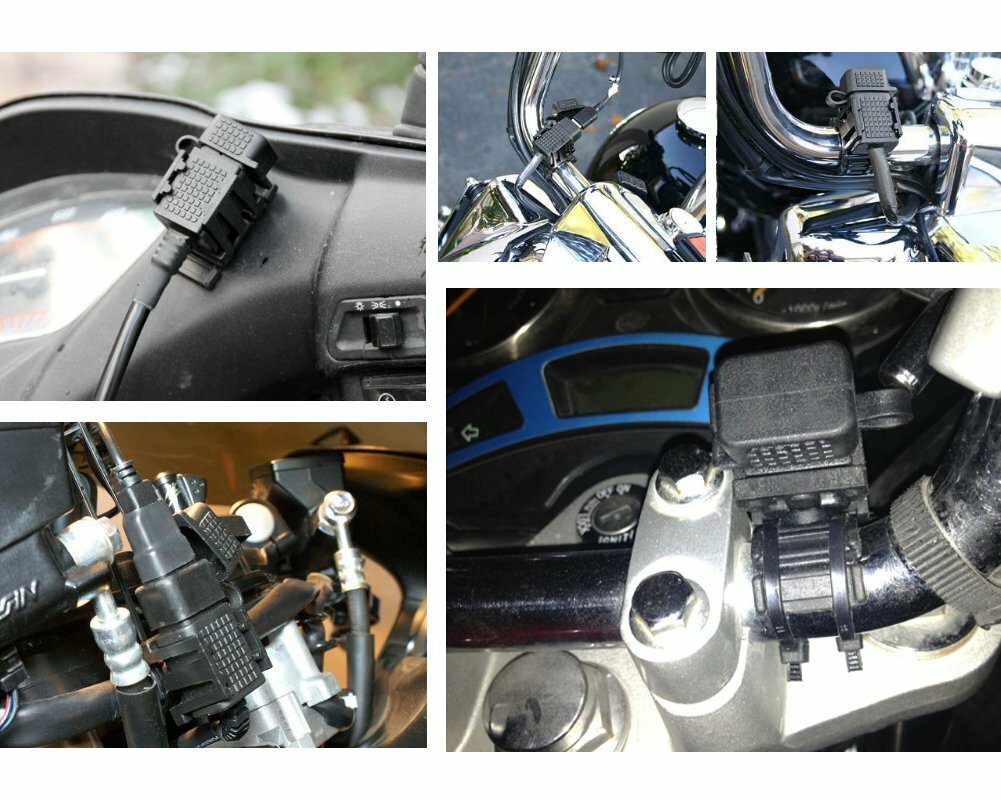 Motorcycle 5V/3.1A Dual USB Charger Adapter Powerlet Din Hella Socket ...