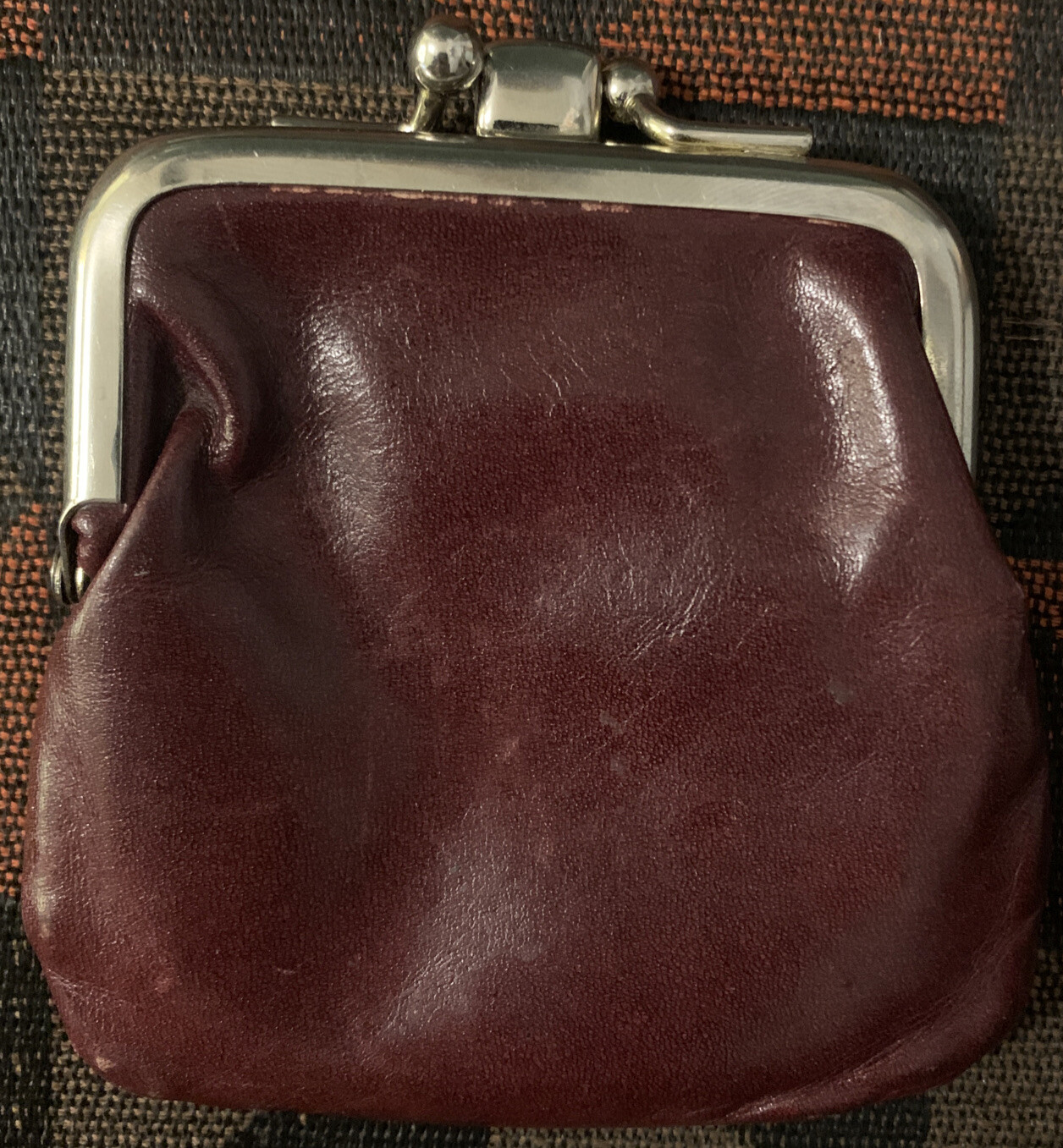 Vintage Buxton Genuine Leather Change Purse Coin Kiss… - Gem