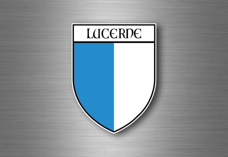 Sticker decal souvenir car coat of arms shield city flag switzerland ...