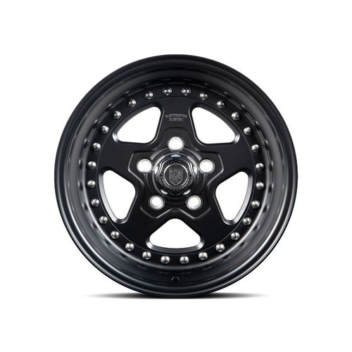 15 SATIN BLACK CENTERLINE TELSTAR 15X7 15X8 STAGGERED DRAGSTAR 5X4.50 ...