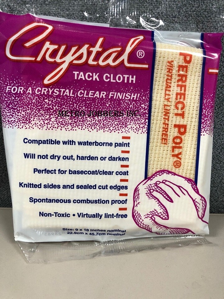 Crystal Tack Cloths Perfect Poly, Waterborne Paint Compatible, 12/Box 9 ...