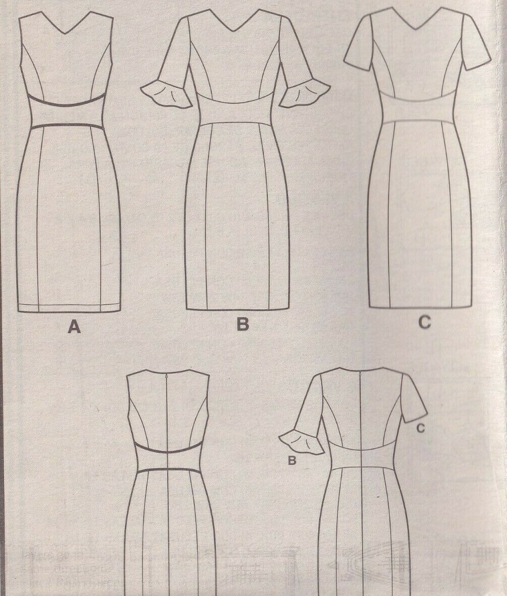 Simplicity Sewing Pattern 8543 Dress Amazing Fit, Shaped Waist Sz 10-18 ...