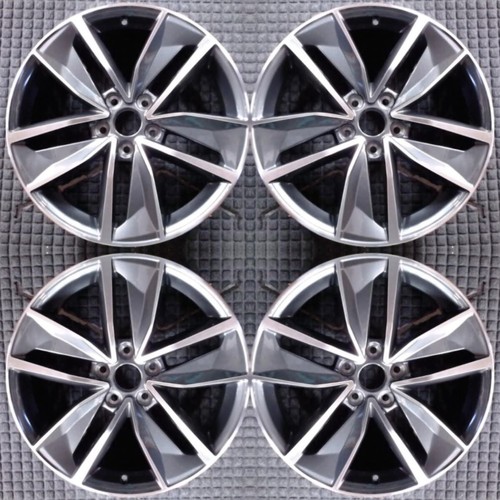 Audi Q3 Compatible Replica Machined w/ Charcoal Pockets 18" Wheel Set ...