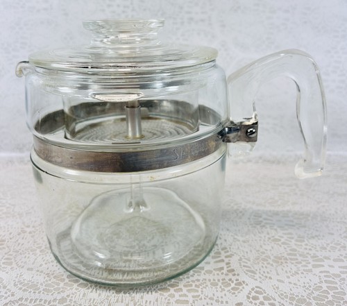 Vintage Pyrex Glass Flameware 6 Cup Coffee Percolator Complete 7756 | eBay