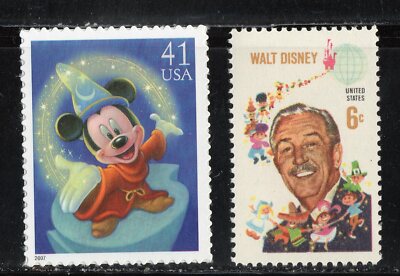 MICKEY MOUSE + WALT DISNEY * US POSTAGE STAMPS MINT | eBay