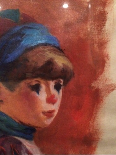 Philippe ALFIERI Clown Girl Painting Listed Artist Signed Framed | eBay
