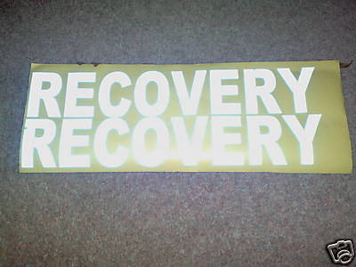 PAIR OF REFLECTIVE RECOVERY STICKERS / DECALS breakdown truck | eBay