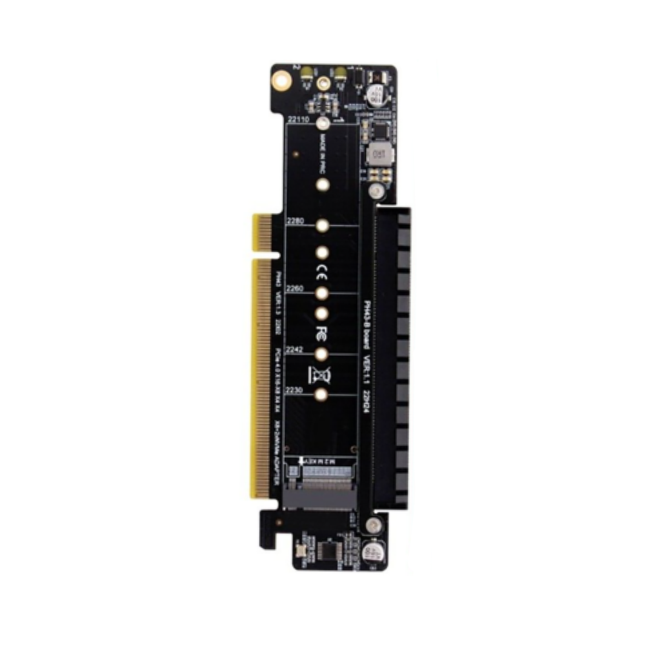 PCIE X16 to X8+X4+X4 Splitter Adapter M.2 NVME Port Expansion Riser ...