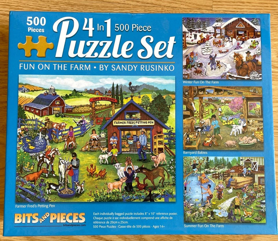 Lot of Jigsaw Puzzles 5 Boxes Containing a Total of 11 Puzzles Various ...