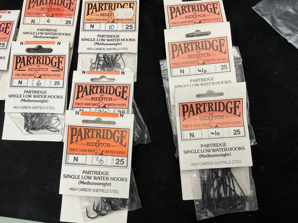 Vintage Partridge Redditch Code N Single Low Water Salmon Hooks | eBay