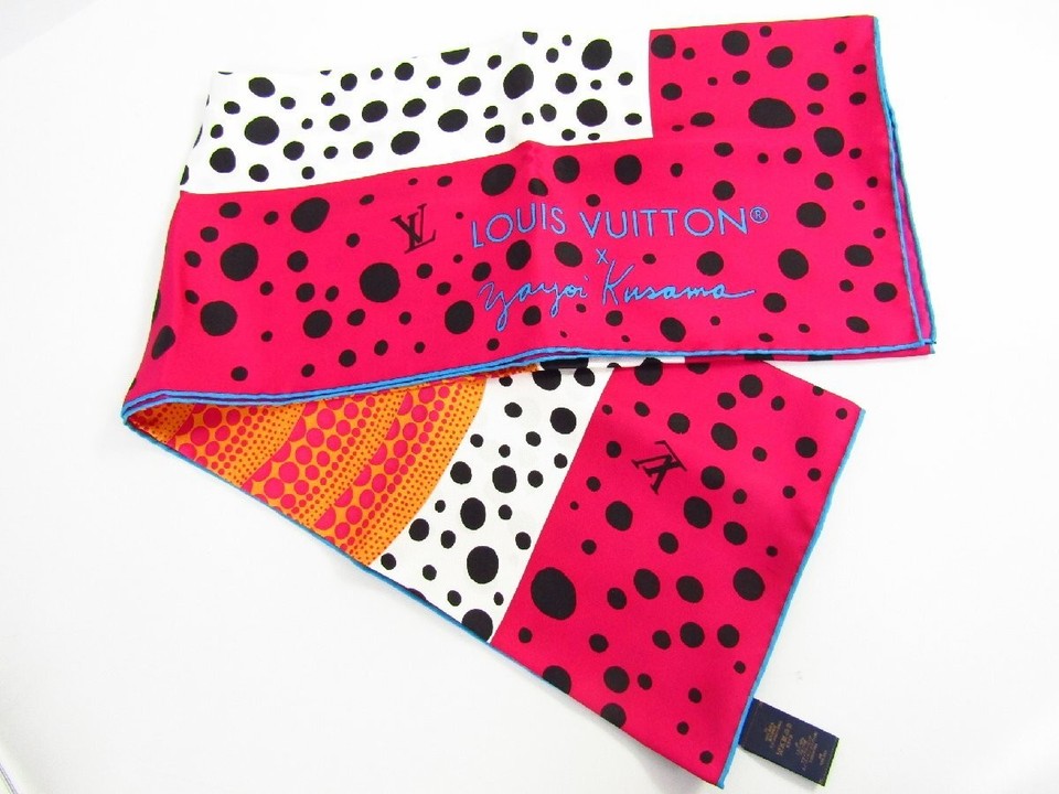 LOUIS VUITTON Louis Vuitton LV YK Carr 90 Yayoi Kusama Scarf 100 Silk ...
